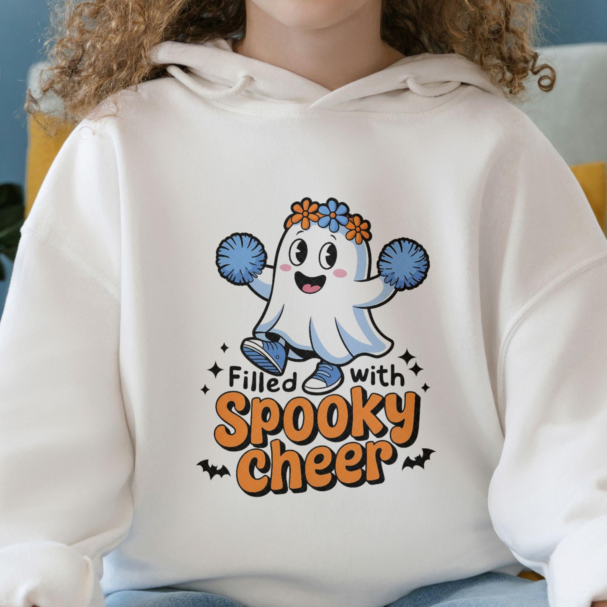 Filled With Spooky Cheer, Cheerleader Ghost Png,halloween Cheerleader ...
