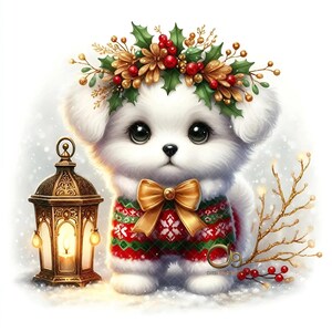 Christmas Animals Clip Art 10 High Res Watercolor Jpgs Winter Animals ...
