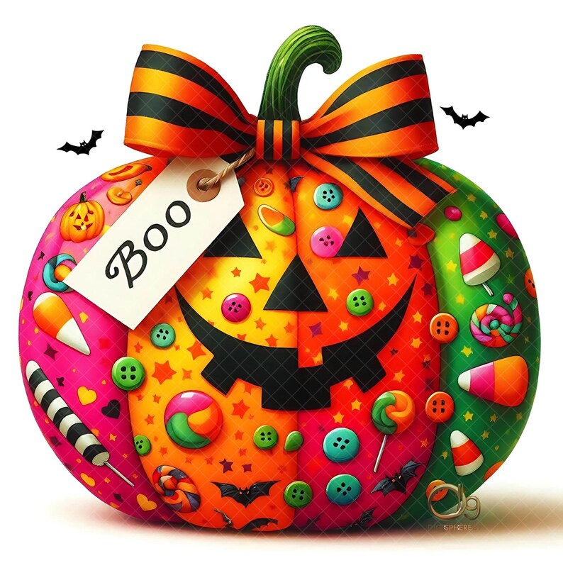 Watercolor Halloween Pumpkin Clipart,set of 10 High Quality 300 DPI ...