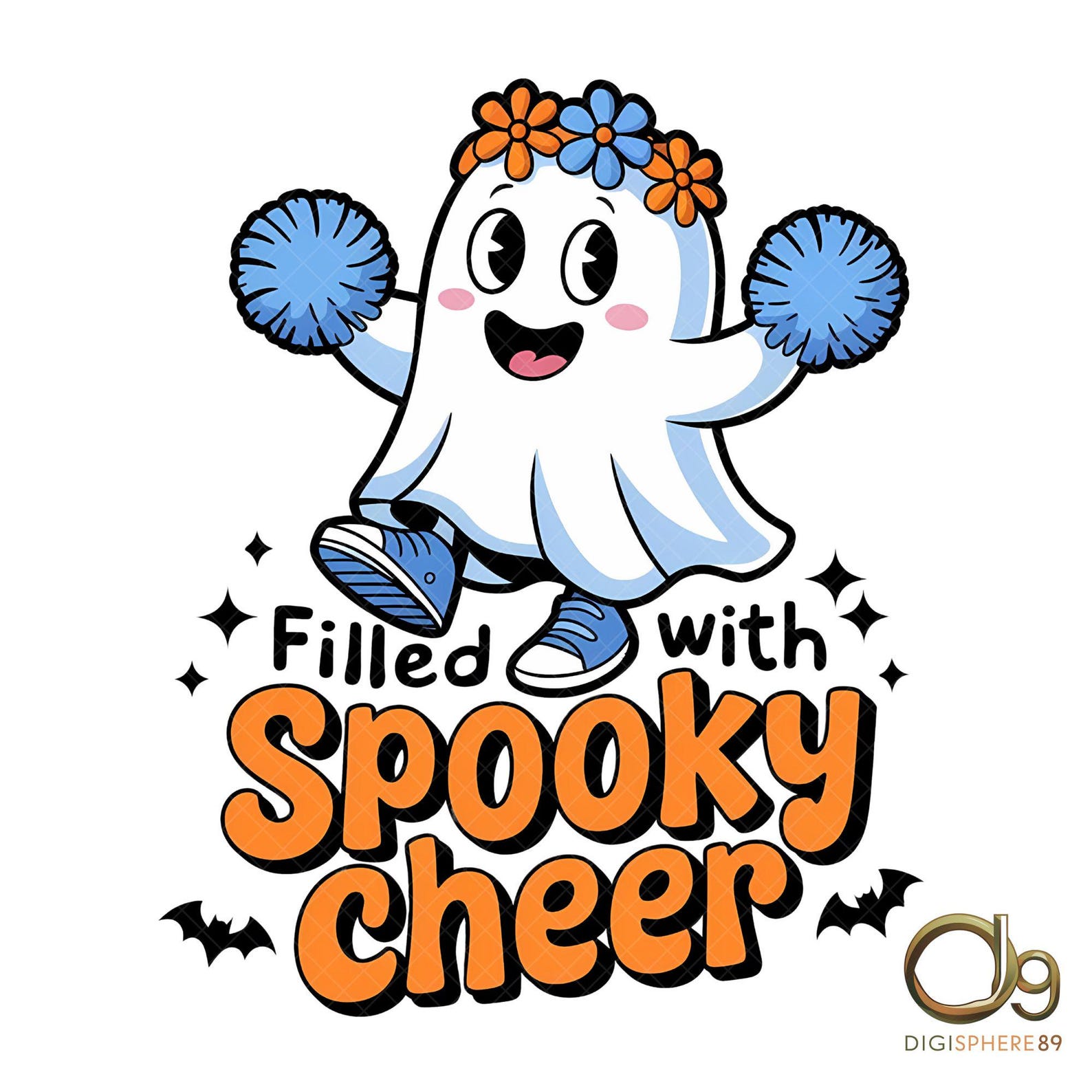 Filled With Spooky Cheer, Cheerleader Ghost Png,halloween Cheerleader ...