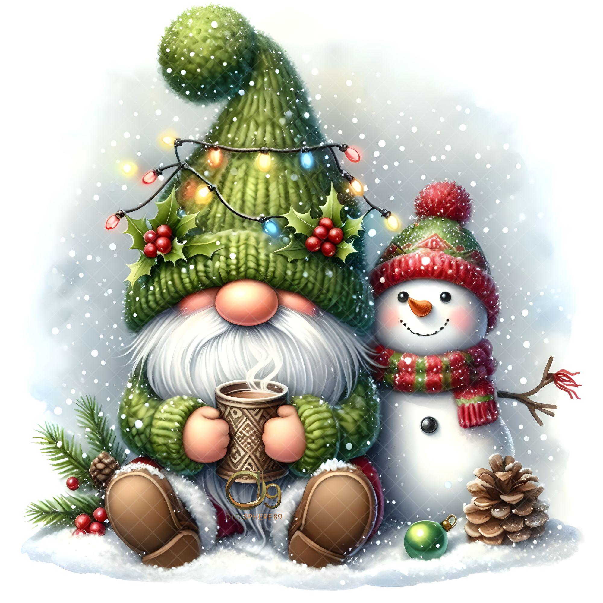Winter Gnome Clipart, Set of 14 High Quality 300 DPI Jpegs, Christmas ...
