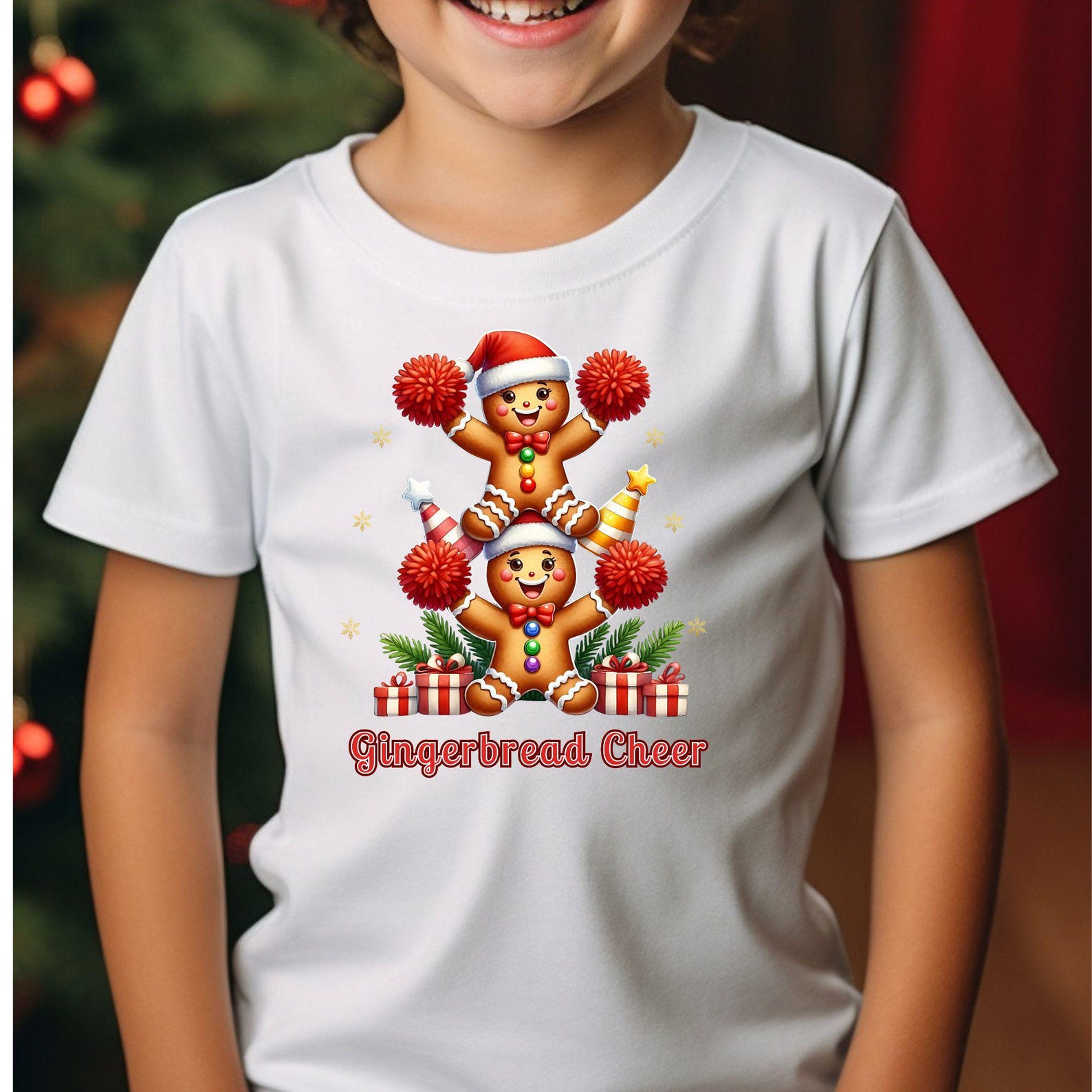 Christmas Gingerbread Cheer Png, Cheerleader Gingerbread,three ...