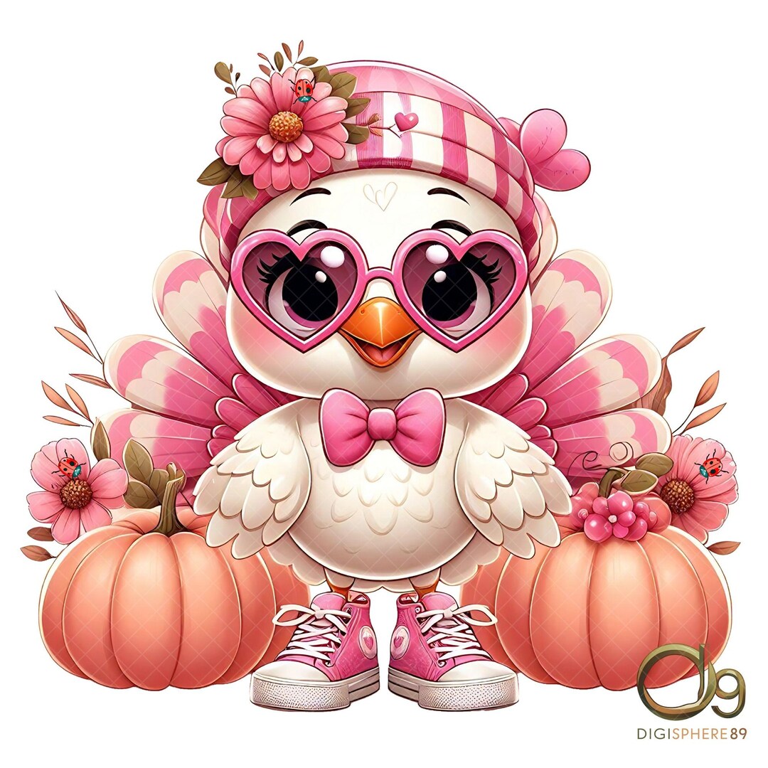 Pink Thanksgiving Turkey,girl Turkey PNG, Happy Thanksgiving Png,pink ...