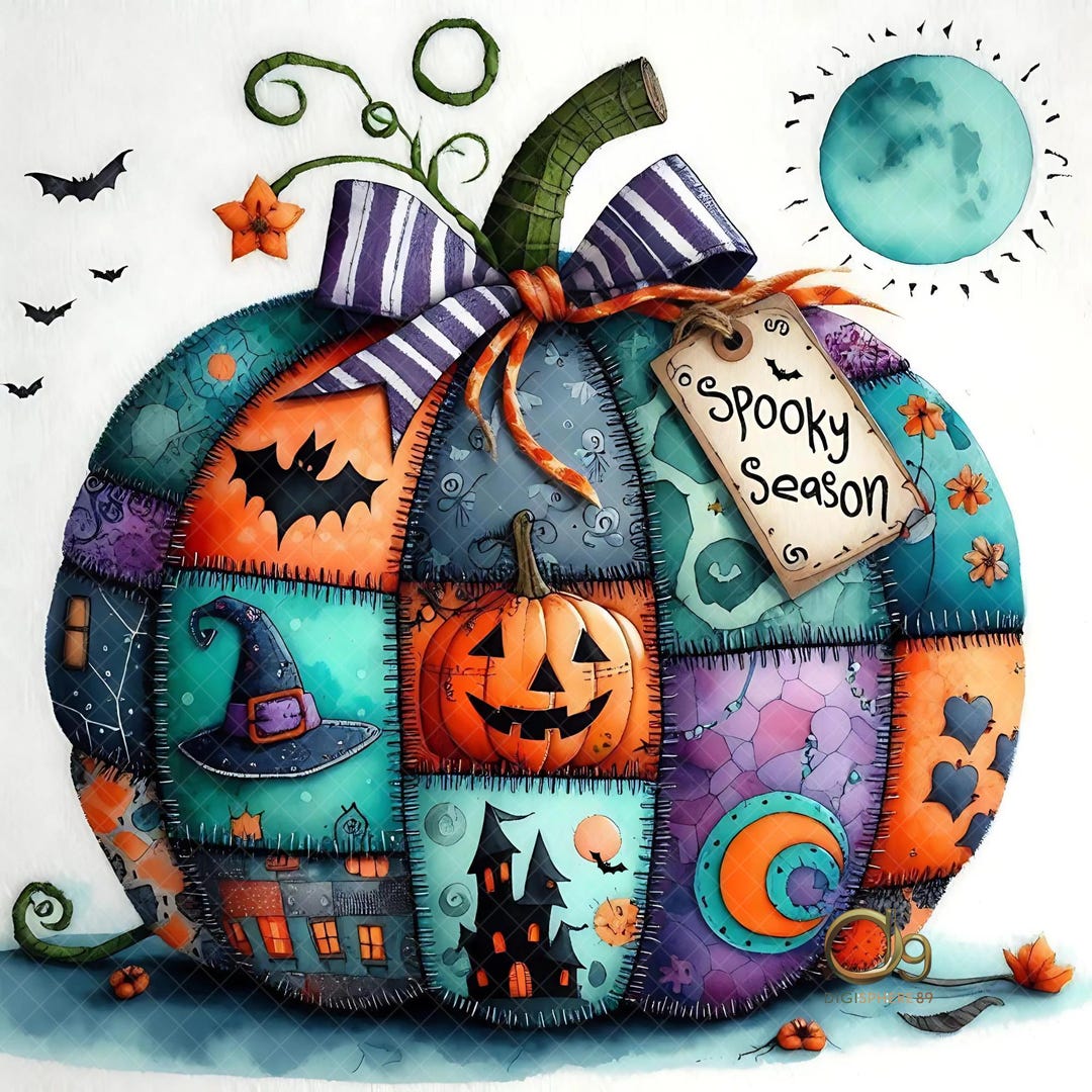 Watercolor Halloween Pumpkin Clipart,set of 11 High Quality 300 DPI ...