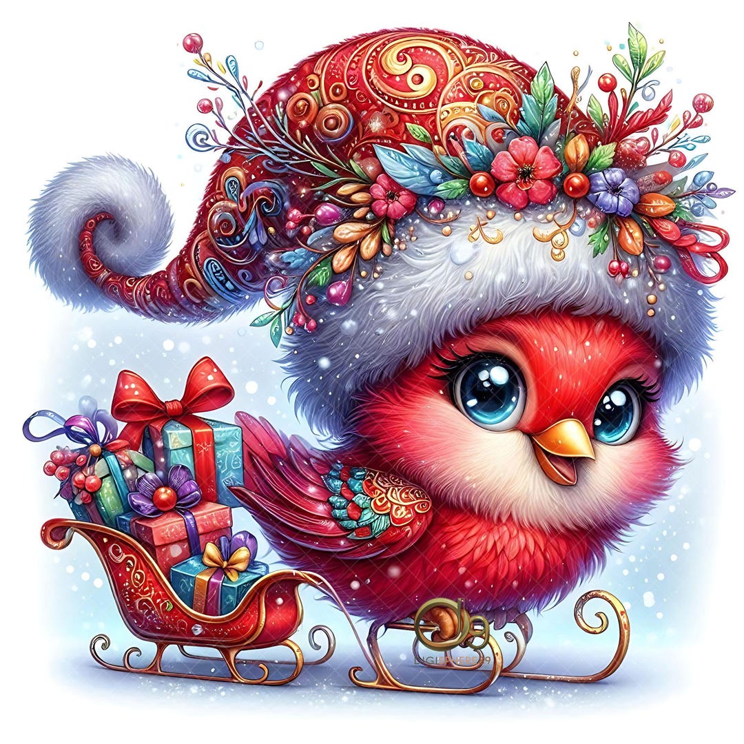 Christmas Animals Clip Art 11 High Res Watercolor Jpgs Winter Animals ...
