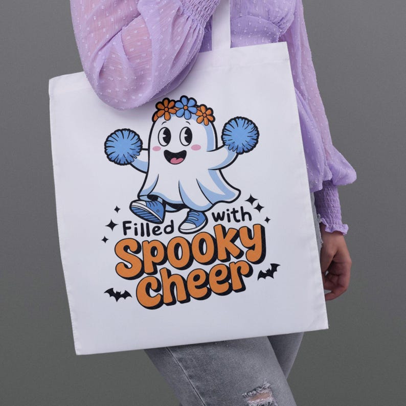 Filled With Spooky Cheer, Cheerleader Ghost Png,halloween Cheerleader ...
