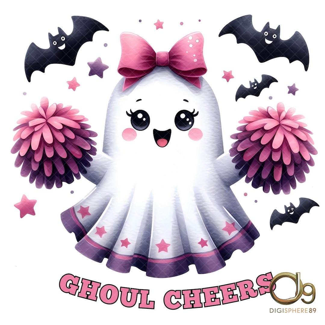 Ghoul Cheers Png, Cheerleader Ghost, Halloween Cheerleader Png, Boujee ...