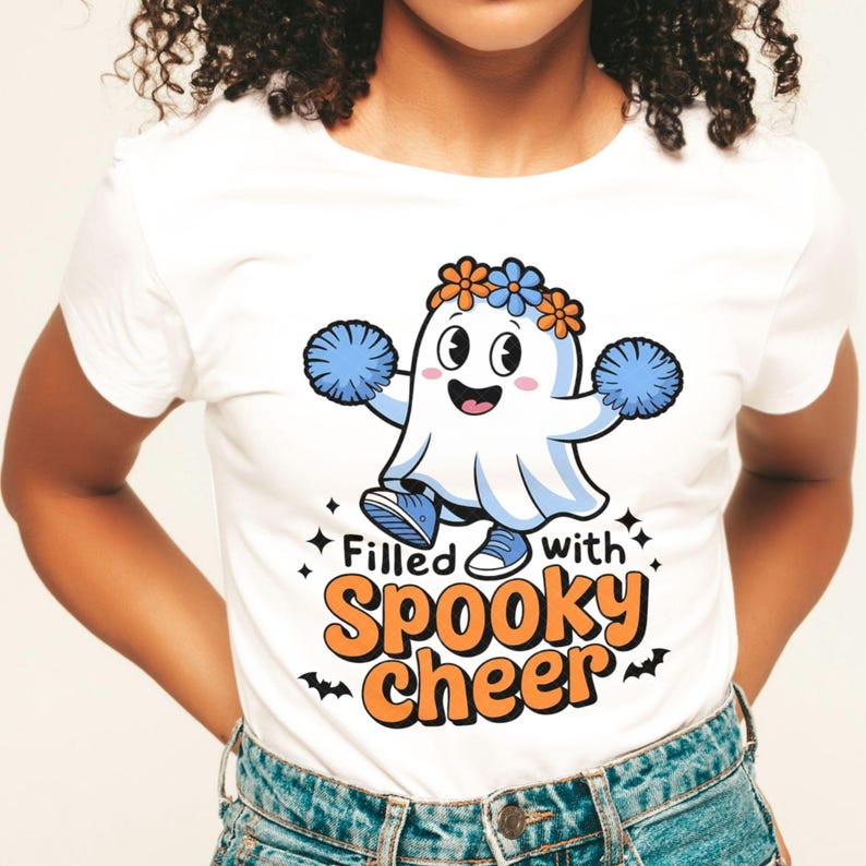 Filled With Spooky Cheer, Cheerleader Ghost Png,halloween Cheerleader ...