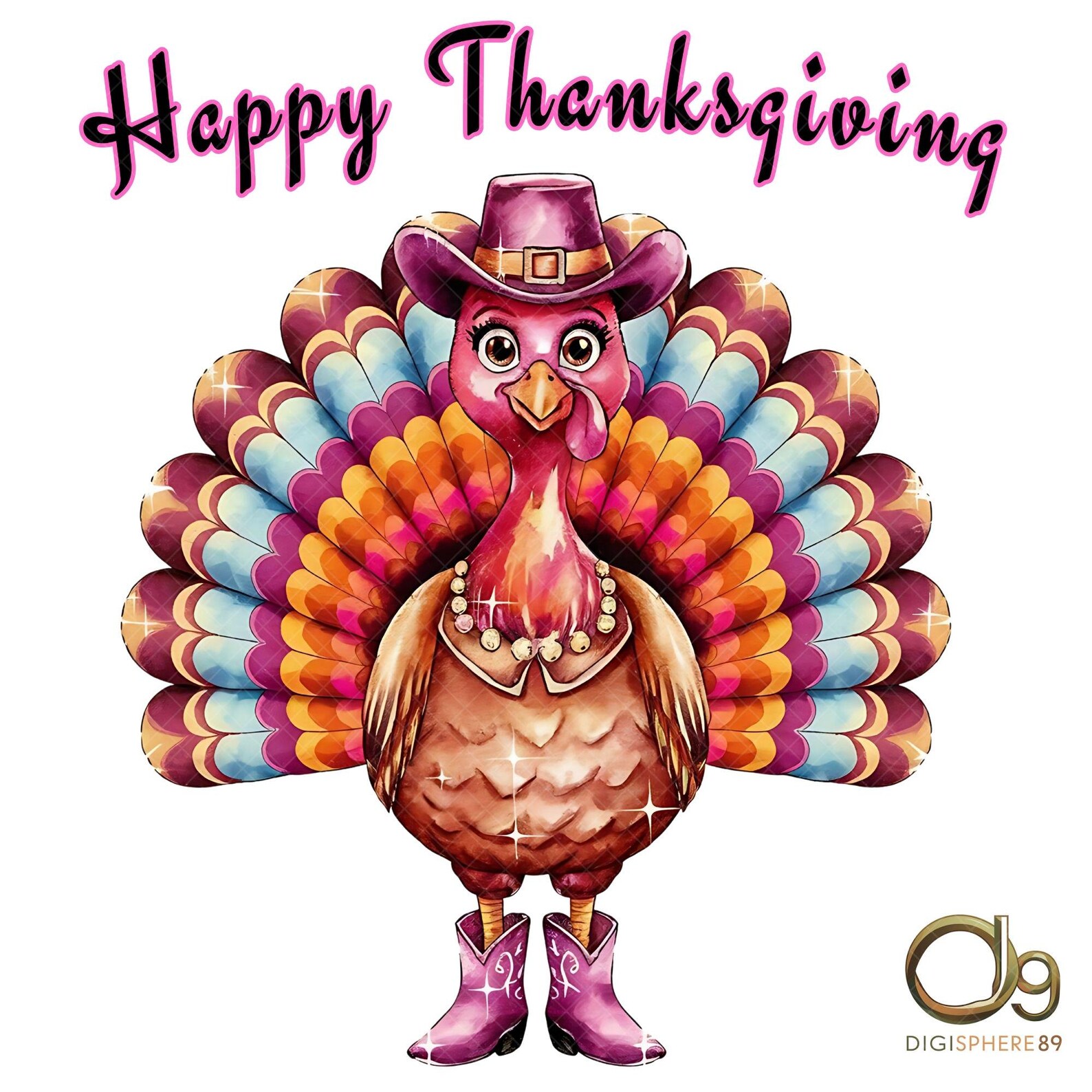 Western Thanksgiving Turkey Png, Pink Turkey Png,funny Turkey, Thankful ...
