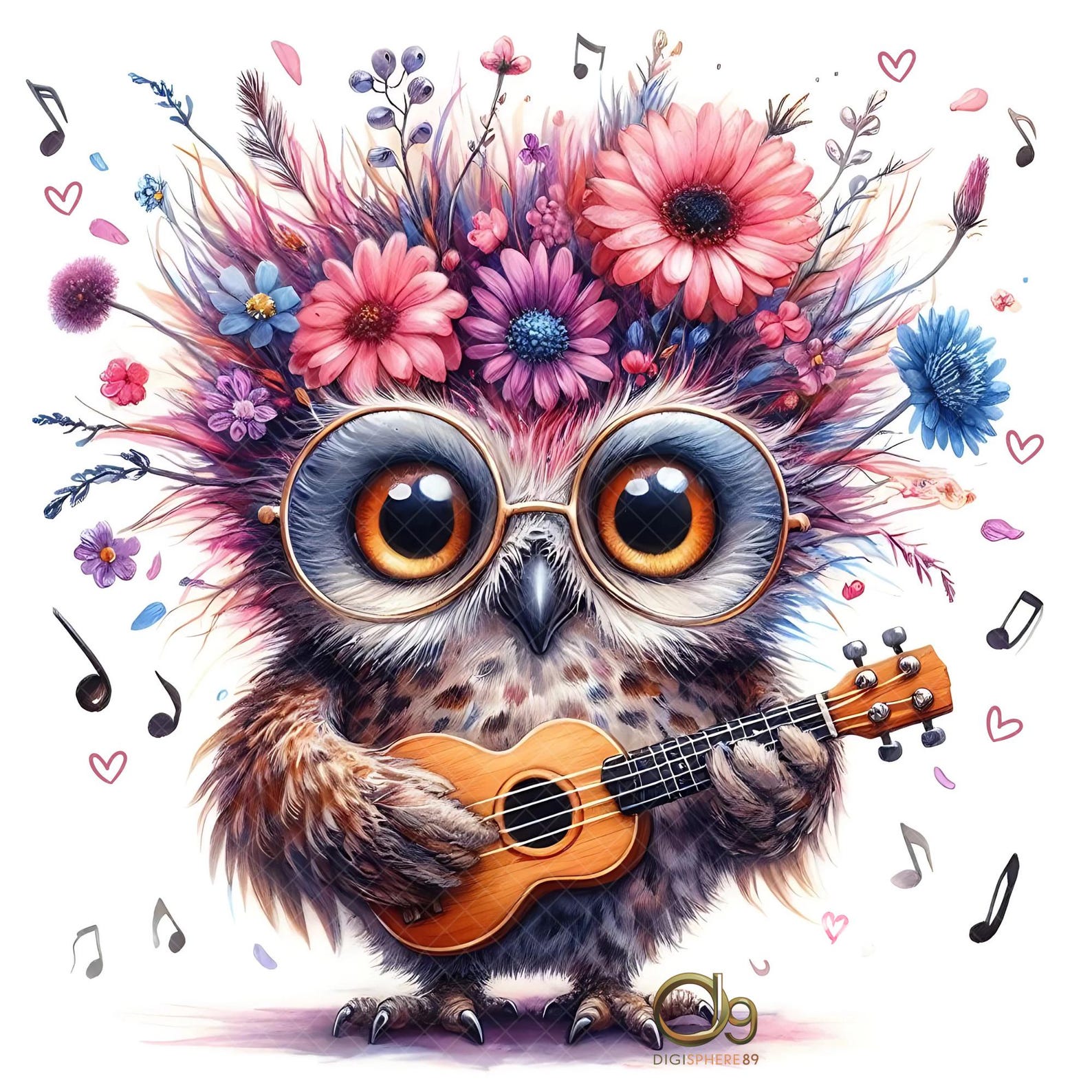 Quirky Watercolor Owl Clipart,set of 10 High Quality 300 DPI Jpegs ...