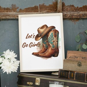 Let's Go Girls Png, Cowgirl Boots, Sublimation Design, Cowgirl Boots ...