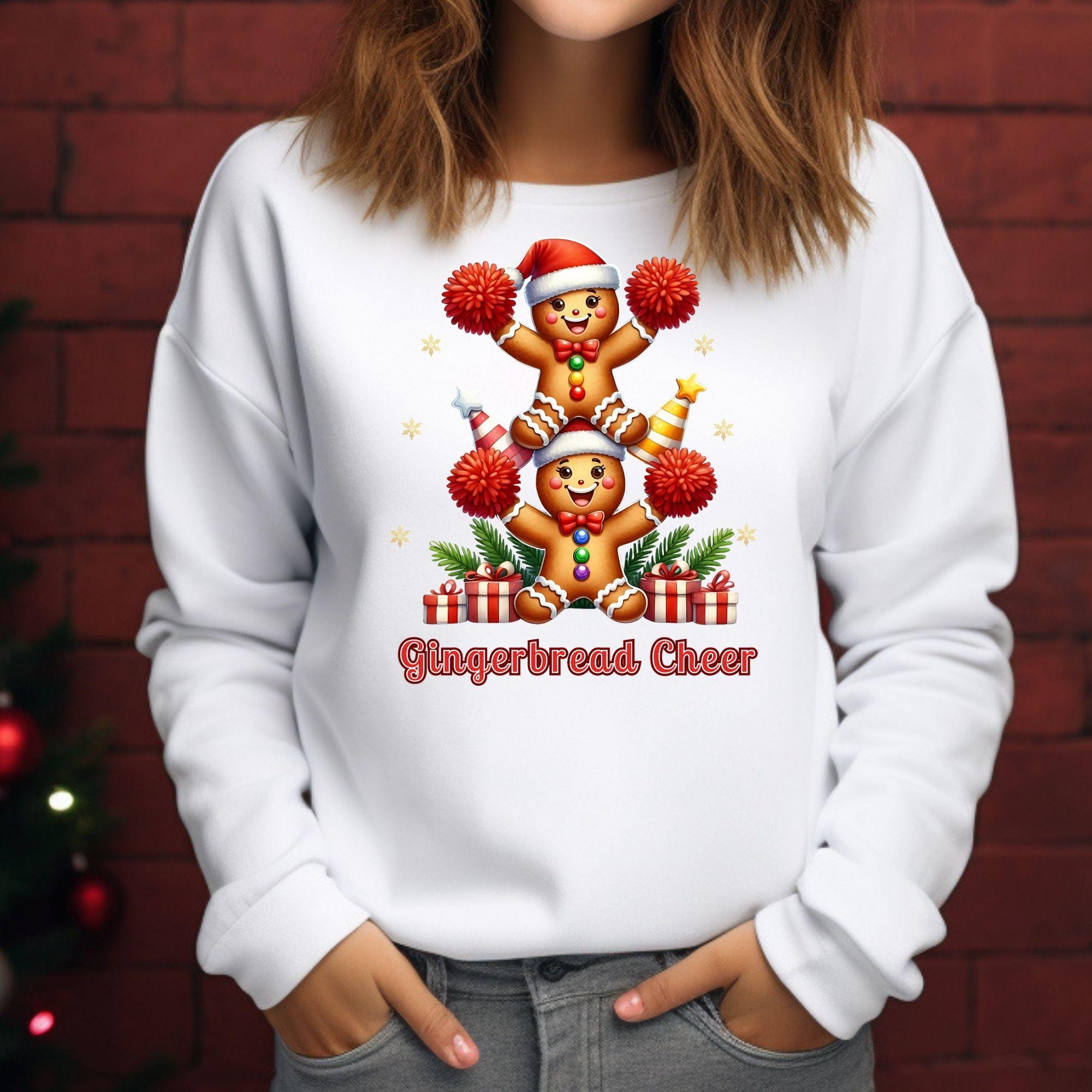 Christmas Gingerbread Cheer Png, Cheerleader Gingerbread,three ...