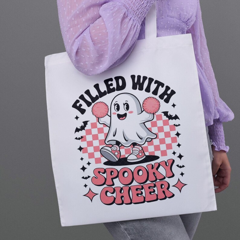 Filled With Spooky Cheer, Cheerleader Ghost Png, Pink Ghost Png ...