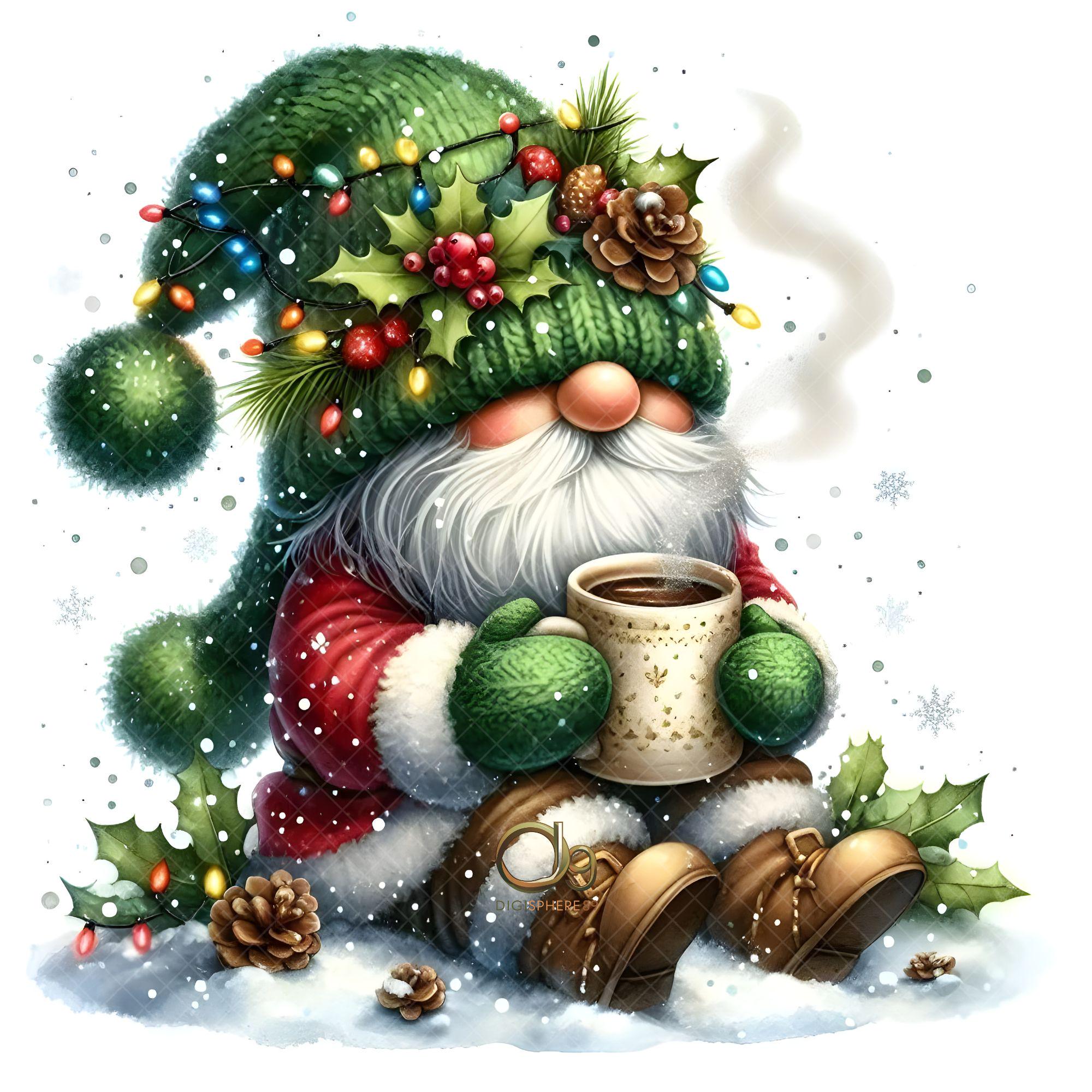 Winter Gnome Clipart, Set of 14 High Quality 300 DPI Jpegs, Christmas ...