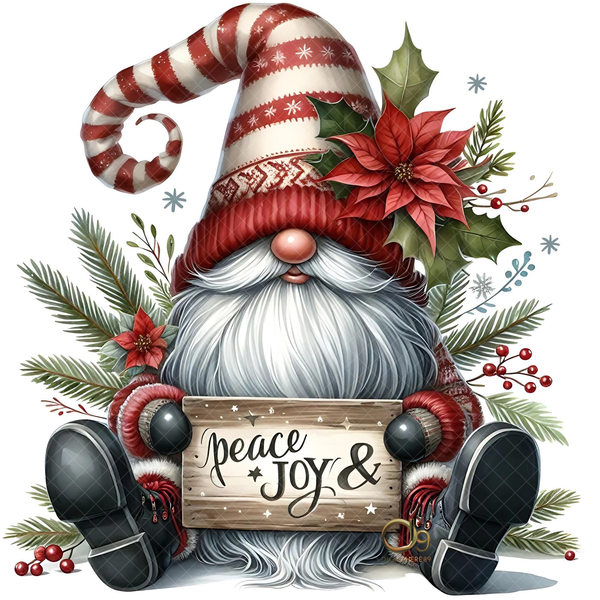 Watercolor Winter Gnome Clipart, Set of 15 High Quality 300 DPI Jpegs ...