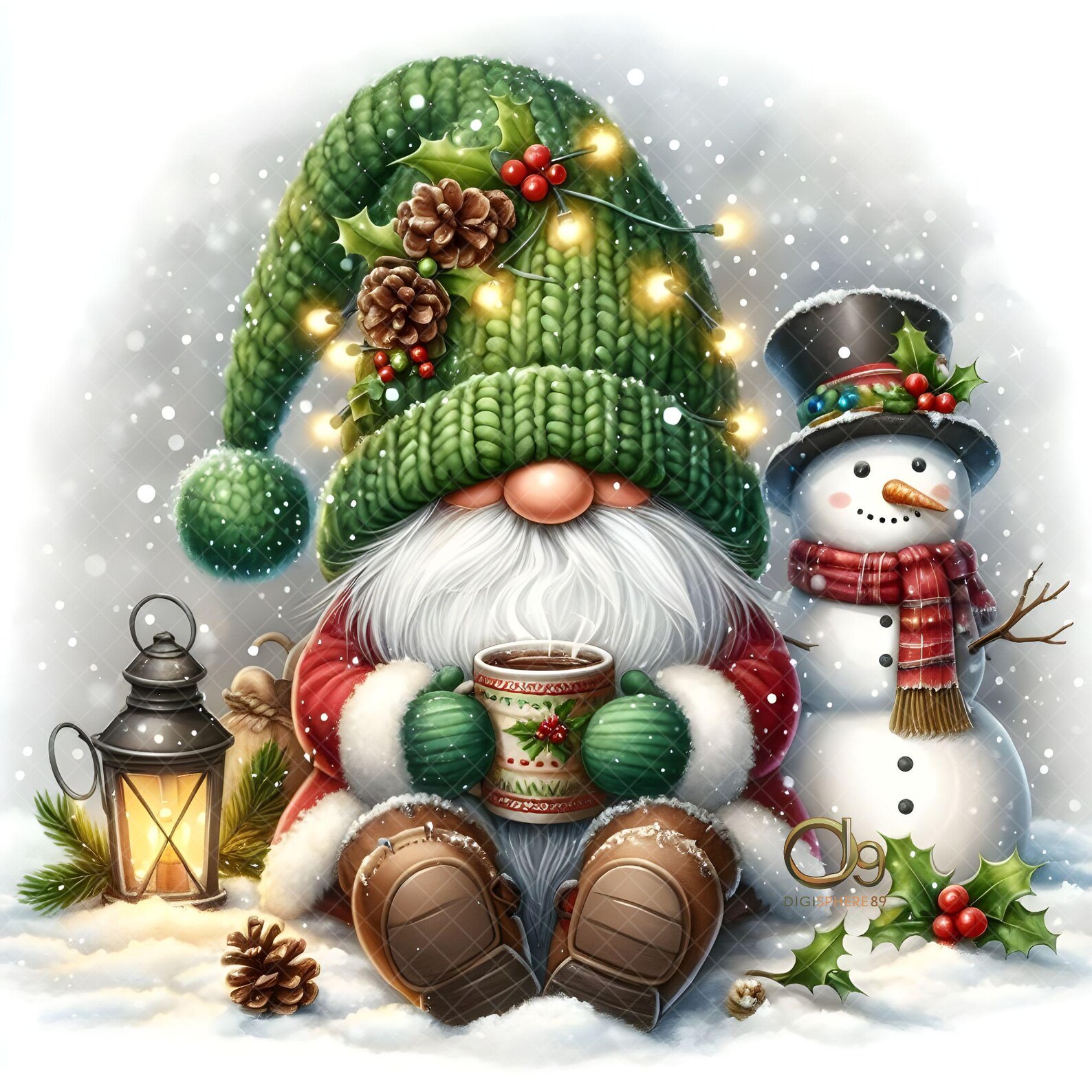 Winter Gnome Clipart, Set of 14 High Quality 300 DPI Jpegs, Christmas ...