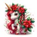 Christmas Unicorn Clipart, Set of 10 Jpegs,christmas Unicorn,holiday ...