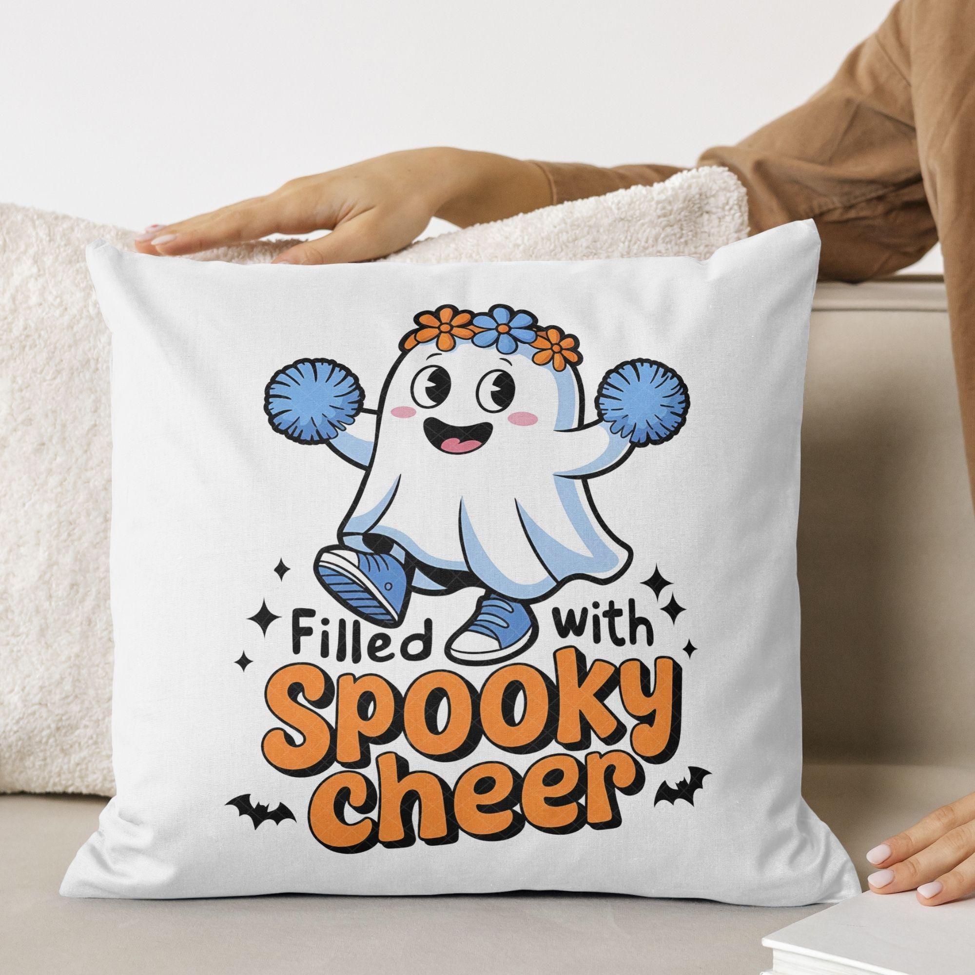 Filled With Spooky Cheer, Cheerleader Ghost Png,halloween Cheerleader ...
