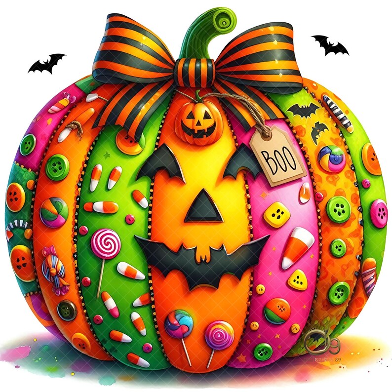 Watercolor Halloween Pumpkin Clipart,set of 10 High Quality 300 DPI ...