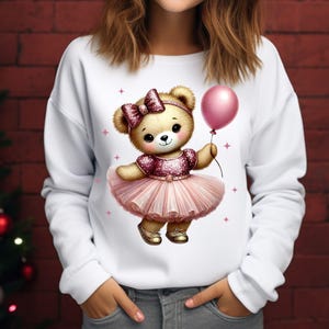 Cute Pink Glitter Bear PNG, Cheerful Bear Clipart for Kids' Parties ...