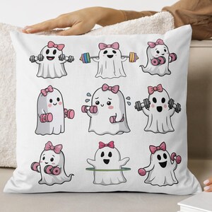 Pink Ghost Collage Png, Halloween Ghost Workout Png, Boujeeghost Png ...