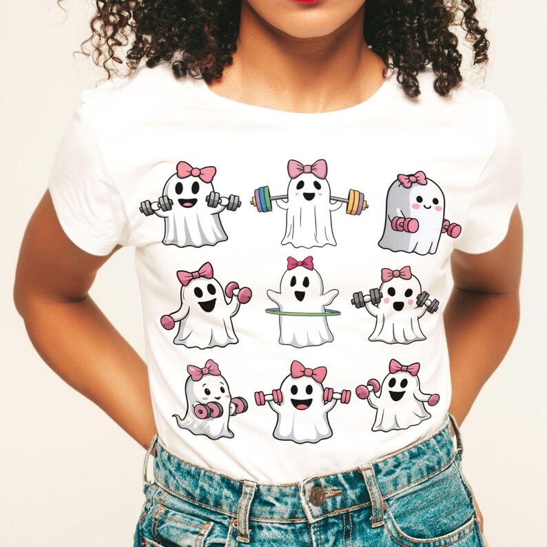 Pink Ghost Collage Png, Halloween Ghost Workout Png, Boujeeghost Png ...