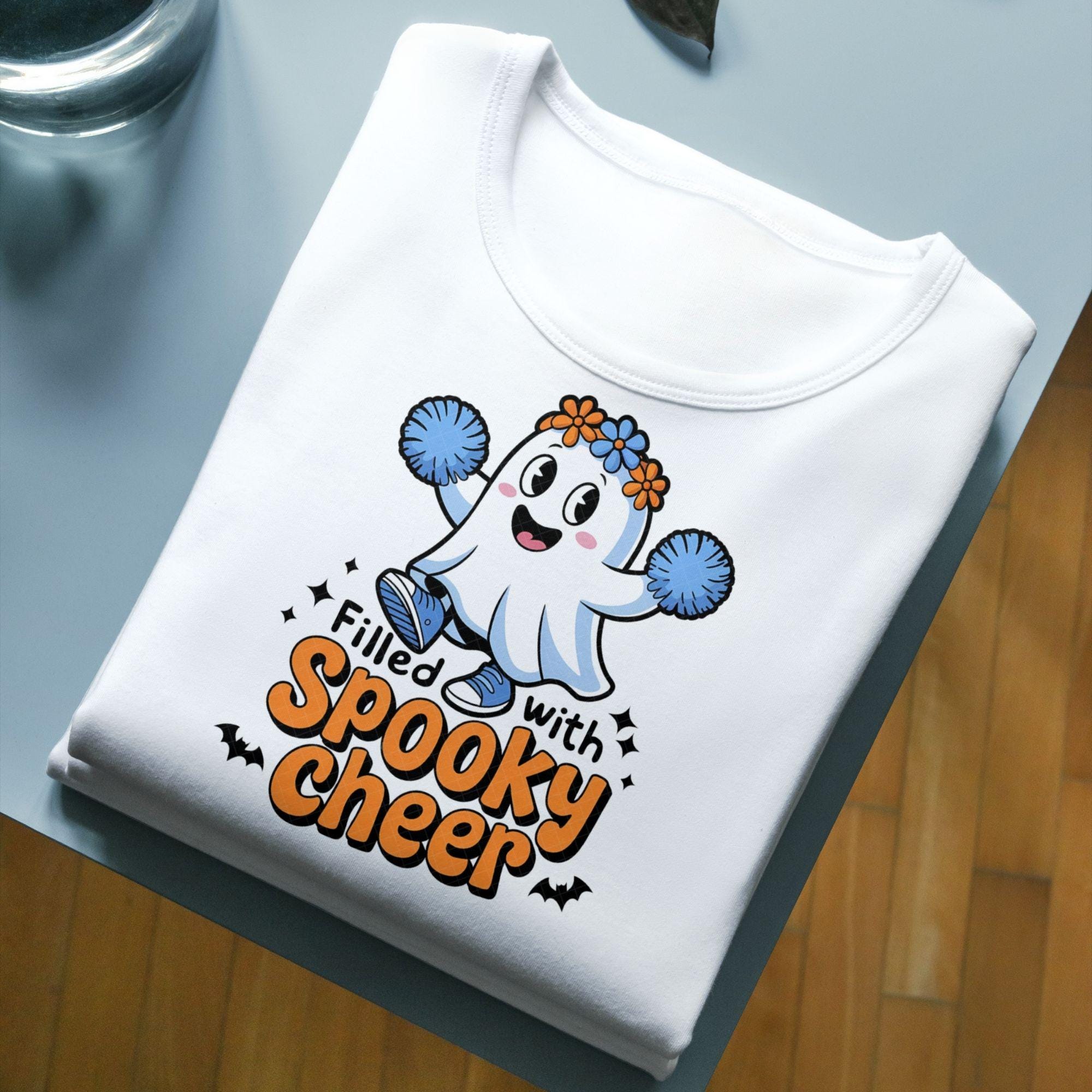 Filled With Spooky Cheer, Cheerleader Ghost Png,halloween Cheerleader ...