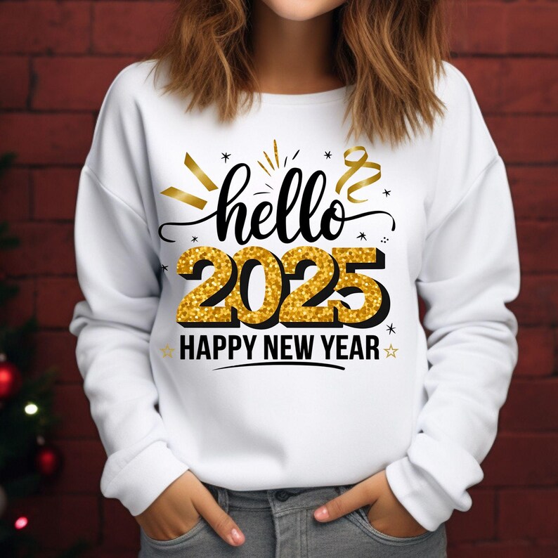 Hello 2025 Png, Sublimation Design, Happy New Year Png, Happy New Year ...
