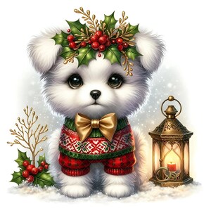 Christmas Animals Clip Art 10 High Res Watercolor Jpgs Winter Animals ...