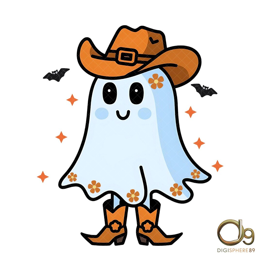 Cowboy Ghost Png,cute Western Cowboy Ghost Png,halloween Ghost Png ...