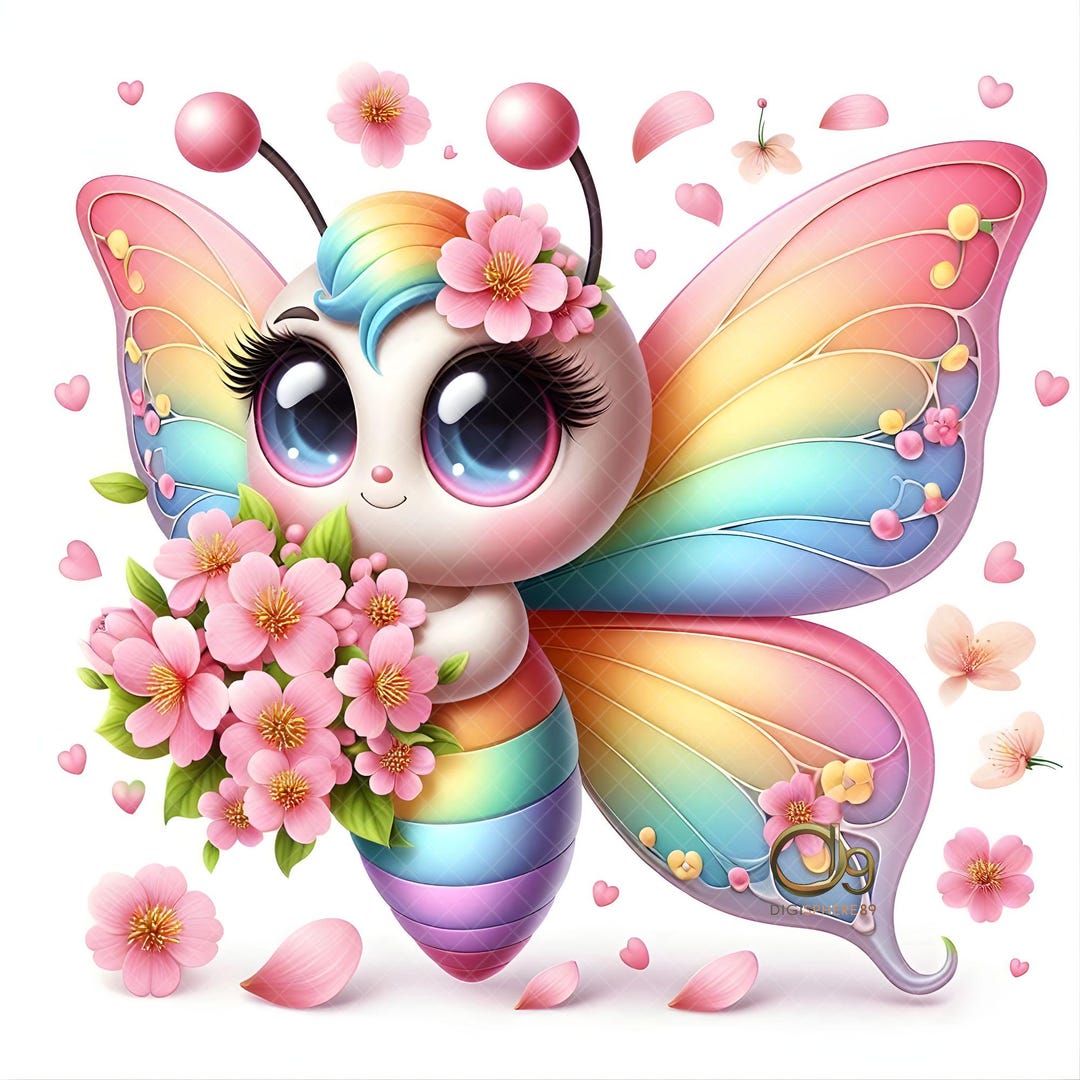Whimsical Spring Butterfly JPEG Clipart, 14 Watercolor Butterfly JPEG ...