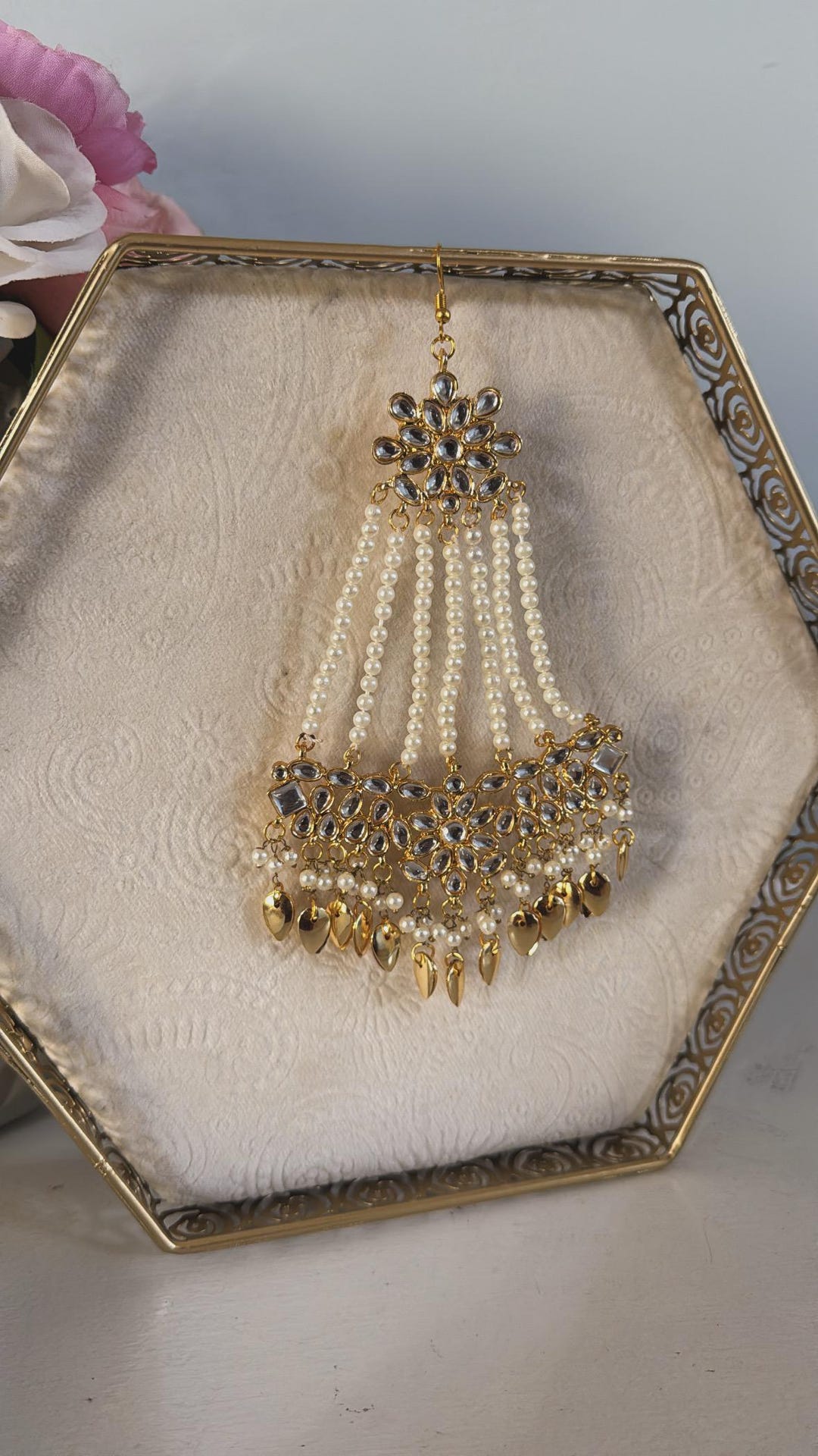 Gold Finish Pippal Patti Passa: Punjabi Headpiece - Etsy