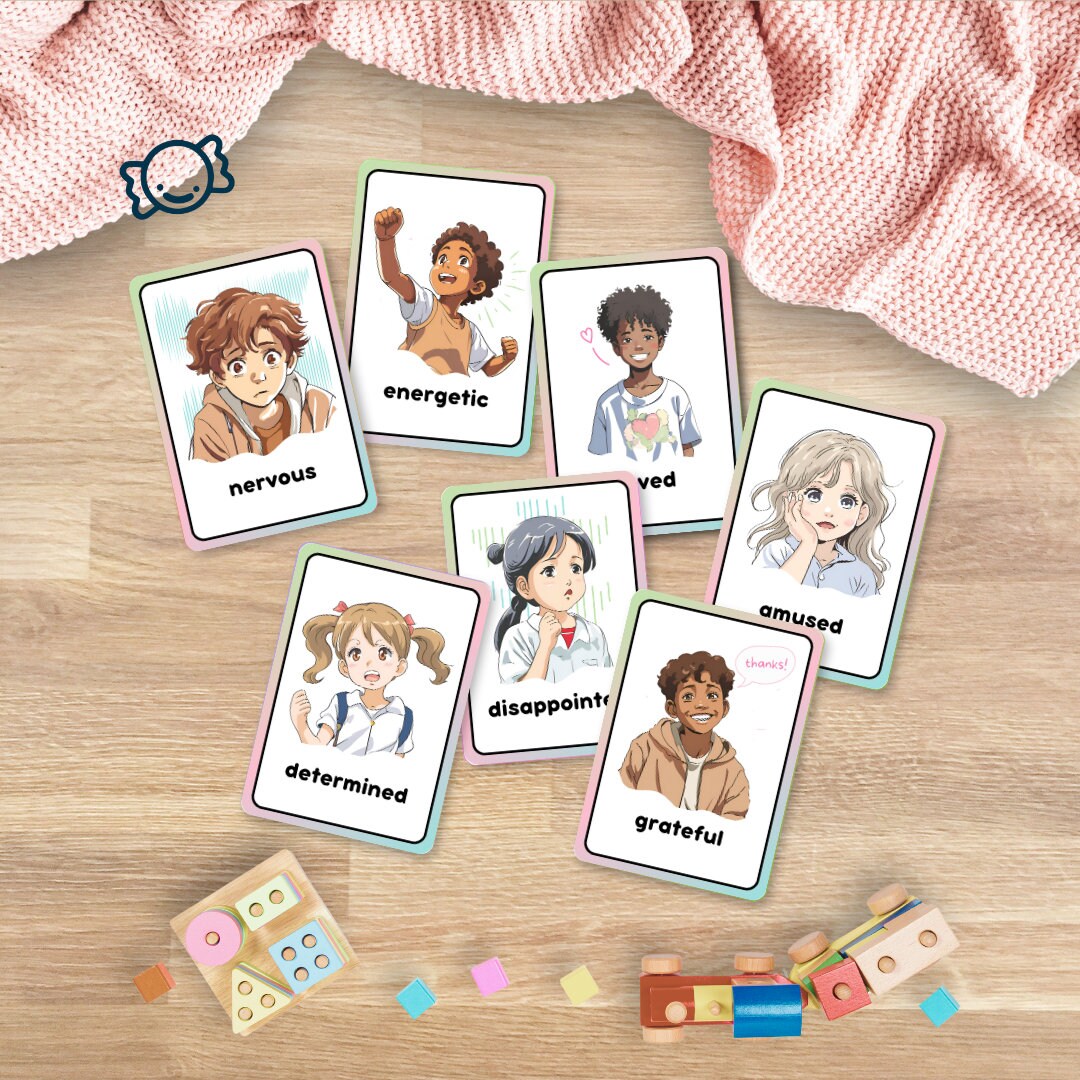 Emotion Recognition Explorer Flashcards for Kids Feelings Cards ...