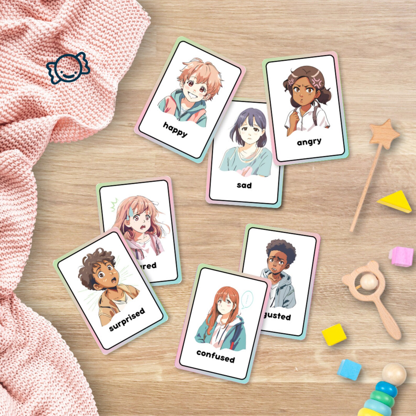 Emotion Recognition Explorer Flashcards for Kids Feelings Cards ...