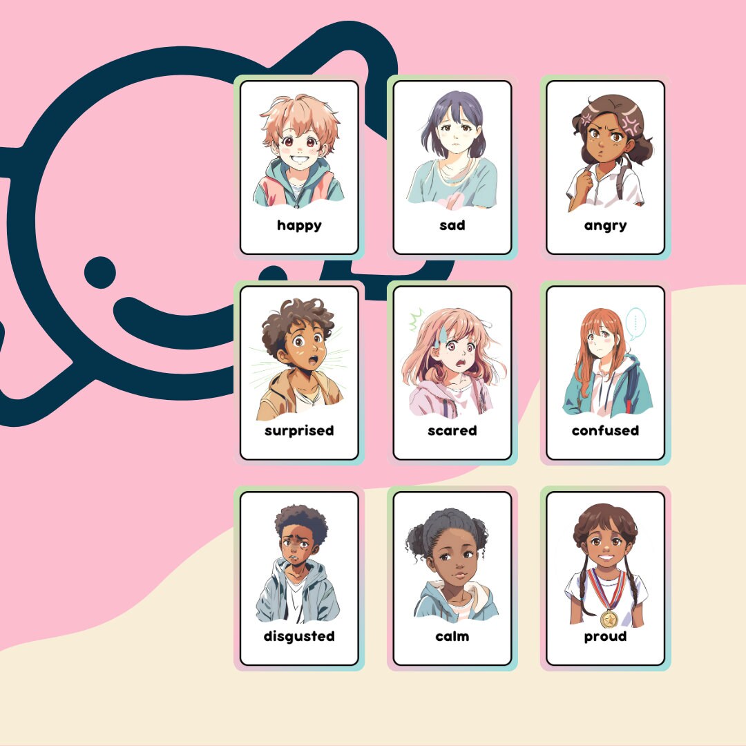 Emotion Recognition Explorer Flashcards for Kids Feelings Cards ...