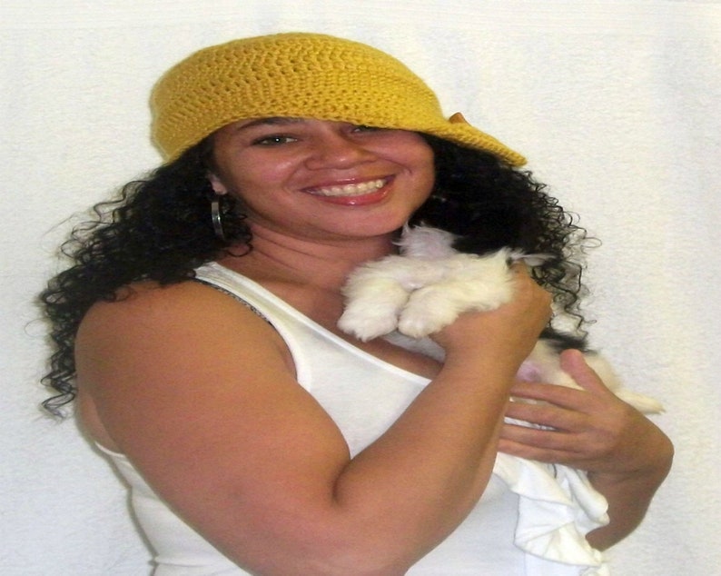 Yellow Crochet Flapper Hat, Asymmetrical Cap, Cloche Hat - Etsy