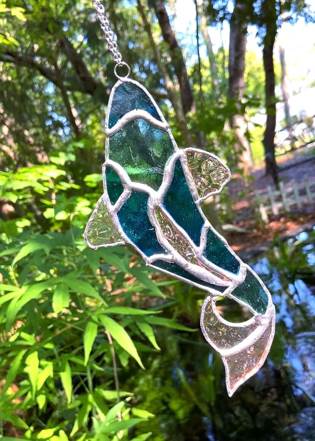 Koi Fish Glass Suncatcher, Stained Glass Koi Fish, Mom Decor, Garden ...