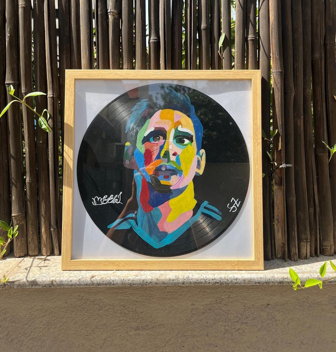 Unique Hand-painted Lionel Messi Vinyl Record Art - One-of-a-kind ...