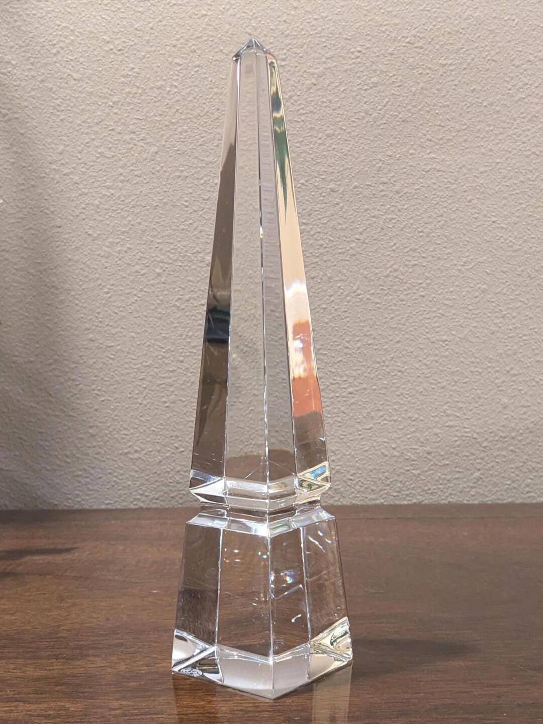 VTG Baccarat Crystal Louxor Obelisk Four Sided Pyramid, Crystal ...