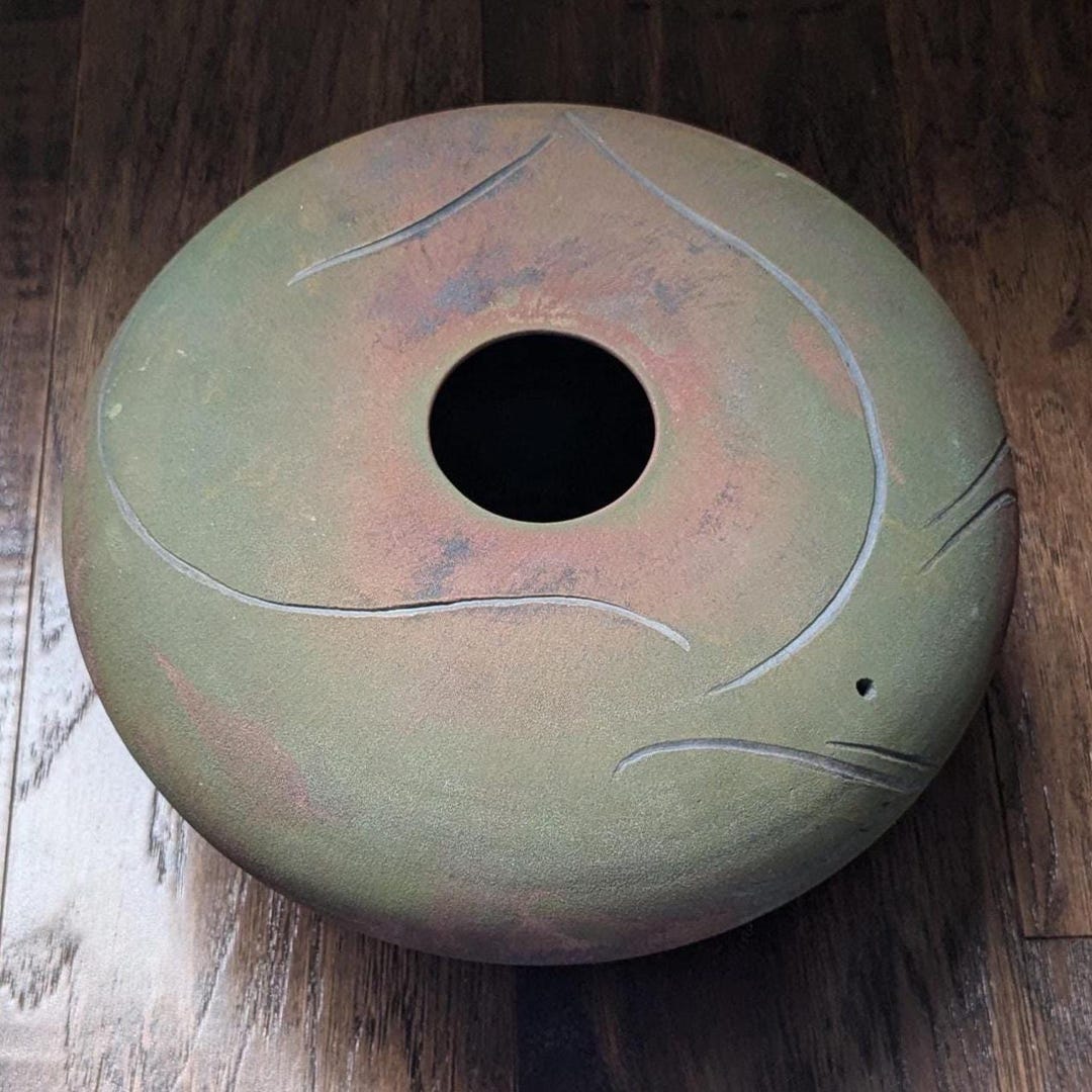 Studio Pottery, Artist Signed "tate" RAKU VASE, Pacific Northwest Art ...