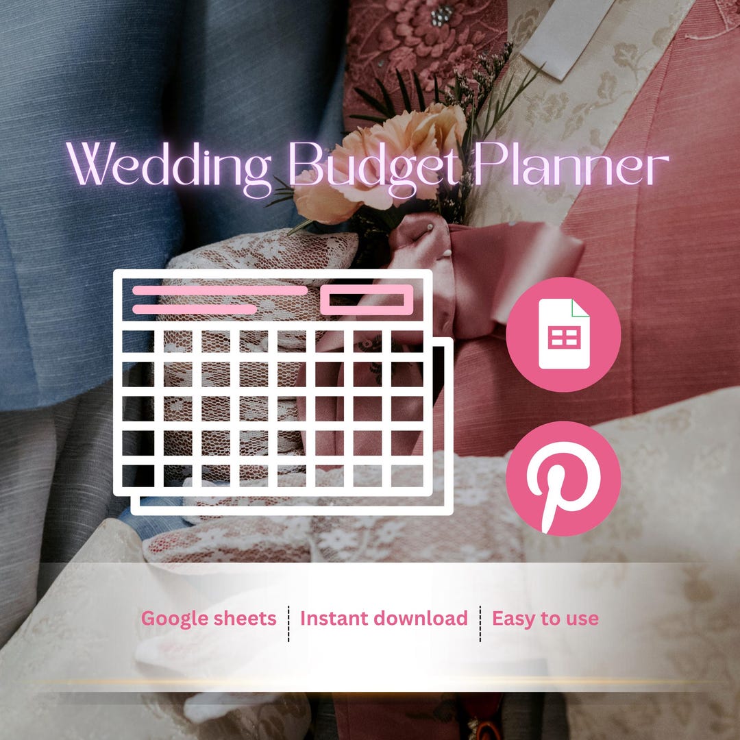 Wedding Budget Planner Excel Google Sheets Template | Smart Budget ...