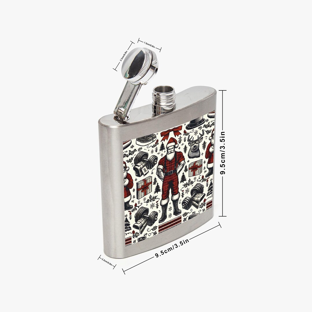 Rugged Santa Stainless Hip Flask for All ''real'' Men - Etsy