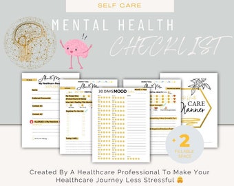 Mental Health Printable Planner Worksheets Anxiety Depression ADHD - Etsy