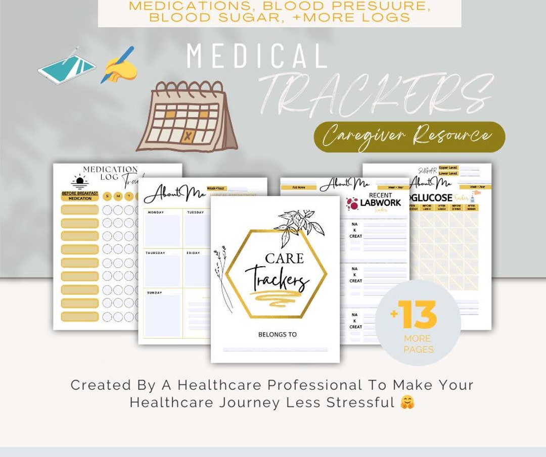 Printable Editable Log Blood Pressure | Blood Sugar Glucose | Injection ...