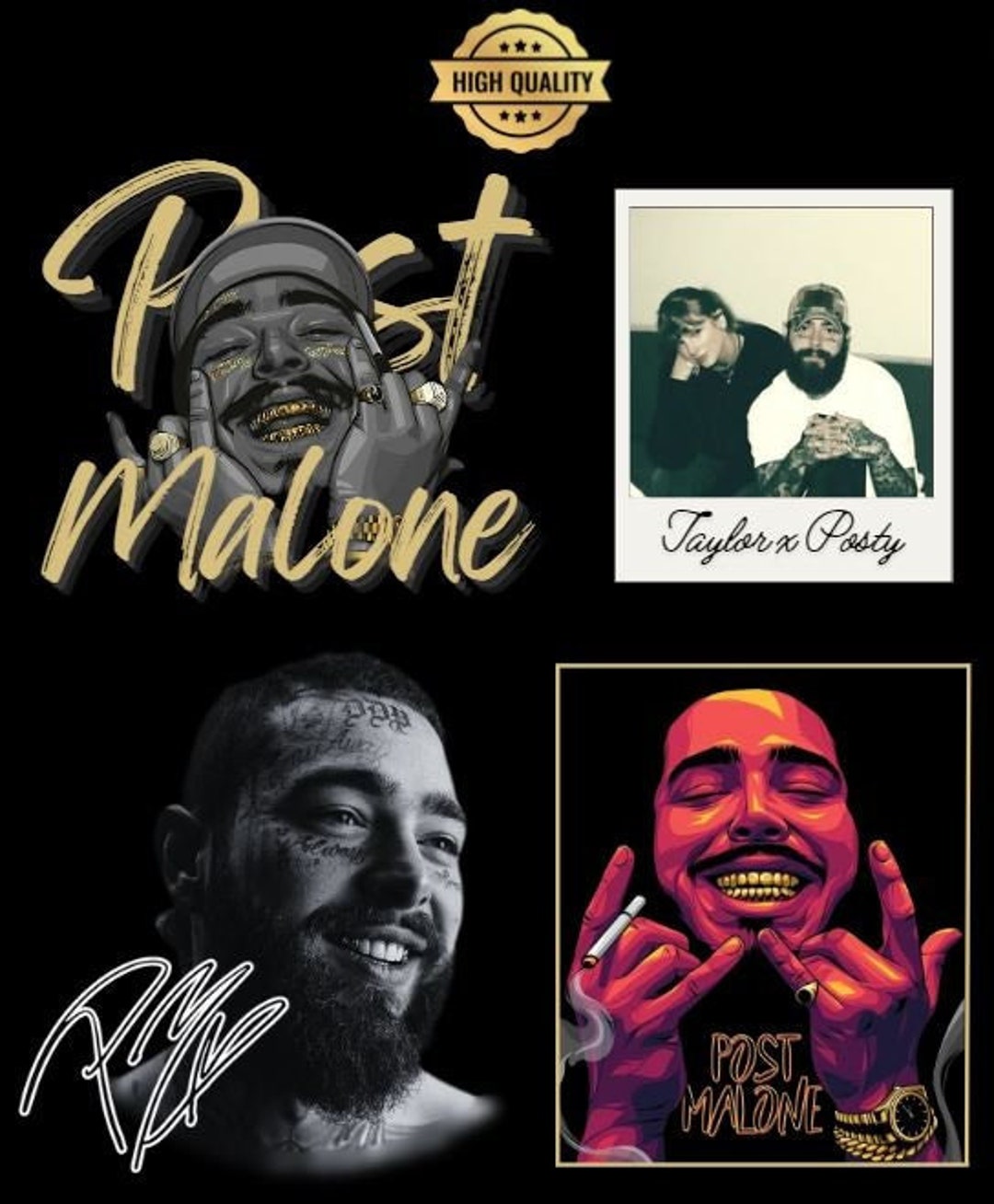 4 PNG Post Malone Designs Premium Quality, Post Malone Png , Streetwear ...