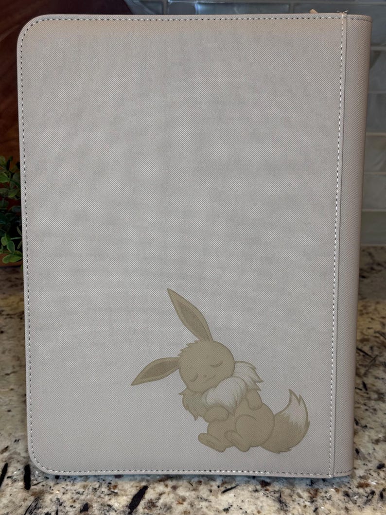 Pokemon Eevee Custom Cream Arcane Fortress 9 Pocket Trading Card Zip up ...
