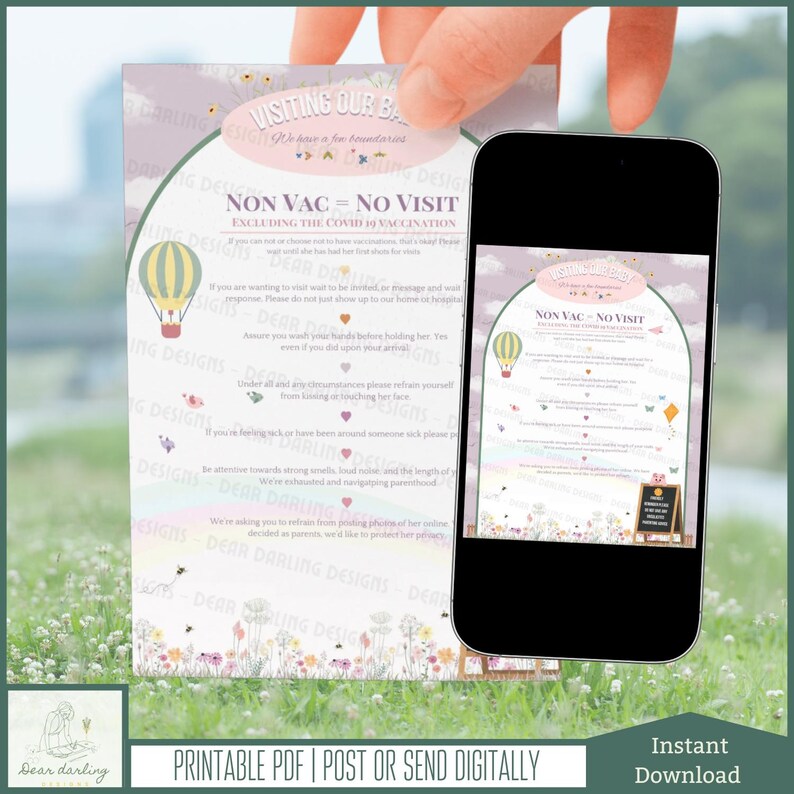 Newborn Baby Rules | Instant Download | Printable PDF | Social Media ...