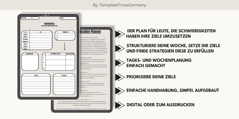 Anti-procrastination Plan Digital Planner ADHD Planner Printable or for ...