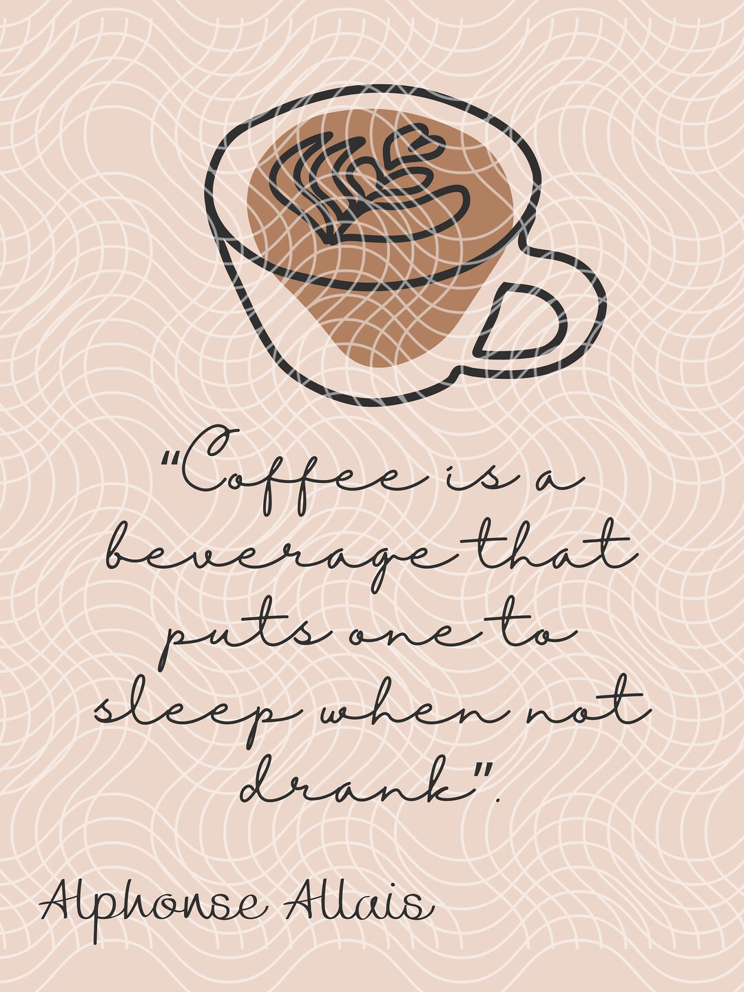 Relatable Coffee Quote Poster - Etsy