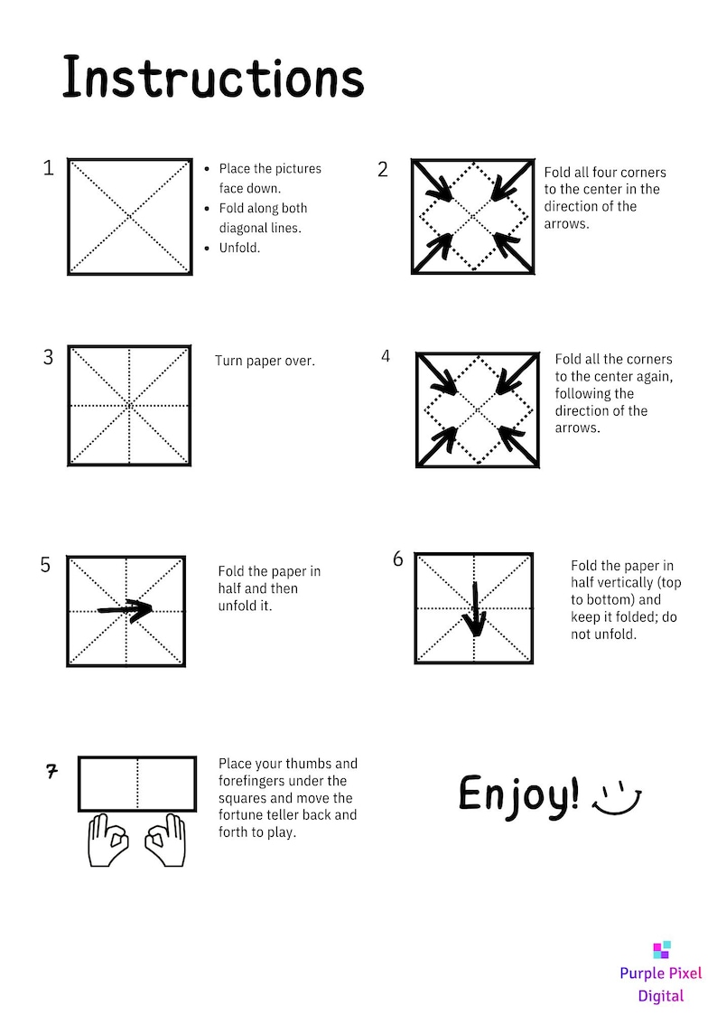 Wicked Theme Chatterbox / Kids Fortune Teller - Etsy